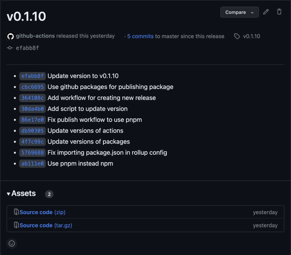 Github Actions로 tag, release 생성하기